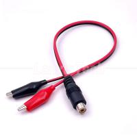 China RCA Female to Alligator Clips Cable 24AWG for Speaker Connections - 27cm Length with Custom 1M 5M 10M Options for sale