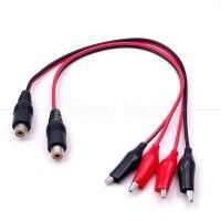 China RCA Female to Alligator Clips Cable 24AWG for Speaker Connections - 27cm Length with Custom 1M 5M 10M Options for sale