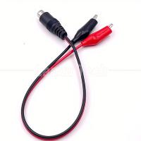 China RCA Female to Alligator Clips Cable 24AWG for Speaker Connections - 27cm Length with Custom 1M 5M 10M Options for sale
