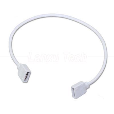 China Female to Female 4 Pin RGB Plug Connector Extension Cable for 5050 3528 2835 LED Strip Light 0.3m 1m for sale