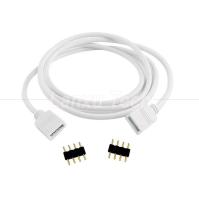 China Female to Female 4 Pin RGB Plug Connector Extension Cable for 5050 3528 2835 LED Strip Light 0.3m 1m for sale
