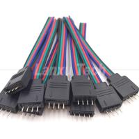 China RGB 4 Pin Connector 5050 LED Strip Ribbon Cable for sale