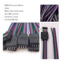 China RGB 4 Pin Connector 5050 LED Strip Ribbon Cable for sale
