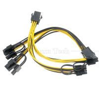 China GPU 6 Pin to Dual 8 Pin 18AWG PCI Express Power Supply Adapter Cable 20cm for sale