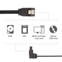 China High Speed 6Gbps Locking Latch Right Angle Sata III 3.0 Power Extension Cable for Hard Disk for sale