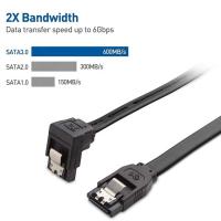 China High Speed 6Gbps Locking Latch Right Angle Sata III 3.0 Power Extension Cable for Hard Disk for sale