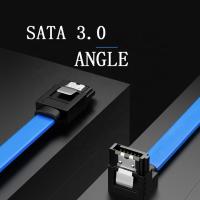 China High Speed 6Gbps 90 Degree Right Angle Sata Connector Cable for Hard Disk for sale
