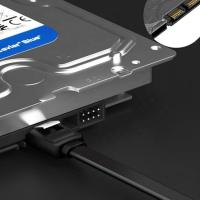 China High Speed 6Gbps Locking Latch Right Angle Sata III 3.0 Power Extension Cable for Hard Disk for sale