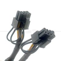 China Sleeved 18AWG Pure Copper Y Splitter 6 Pin to Dual 8 Pin PCIe Power Adapter Cable 20cm for GPU for sale