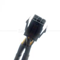 China Sleeved 18AWG Pure Copper Y Splitter 6 Pin to Dual 8 Pin PCIe Power Adapter Cable 20cm for GPU for sale