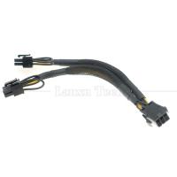 China Sleeved 18AWG Pure Copper Y Splitter 6 Pin to Dual 8 Pin PCIe Power Adapter Cable 20cm for GPU for sale