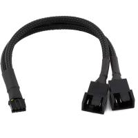 China 4 Pin PWM Fan Y Splitter Extension Cable 27cm 26AWG for PC Case Temperature Control for sale