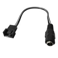 China 12V Female DC Plug to 4 Pin PWM PC Case Fan Power Adapter Extension Cable 27cm for sale
