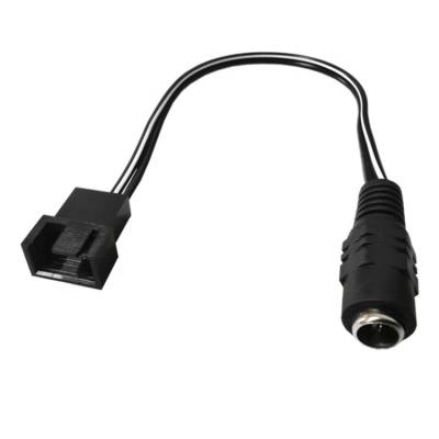 China 12V Female DC Plug to 4 Pin PWM PC Case Fan Power Adapter Extension Cable 27cm for sale