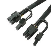 China GPU 6 Pin Female to Dual 8 Pin Male 18AWG PCIe Power Adapter Cable 20cm for sale