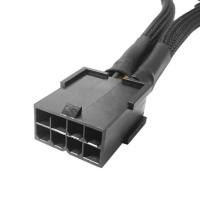 China Woven Sleeve PCIe 8 Pin Female to Dual 8 Pin Male GPU Power Adapter Cable 22cm 18AWG for sale
