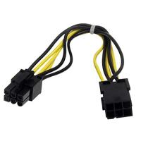 China PCIe 6 Pin Male to Female Power Cable 20cm 16AWG for GPU ATX Video Graphics Card for sale