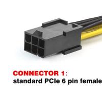 China PCIe 6 Pin Male to Female Power Cable 20cm 16AWG for GPU ATX Video Graphics Card for sale