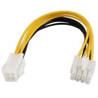 China ATX 4 Pin Female to 8 Pin Male CPU Power Extension Cable 20cm for Motherboard for sale