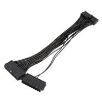 China PSU 24 Pin Female to Dual 20+4 Pin Male ATX Mining Motherboard Extension Cable 18AWG 32cm for sale