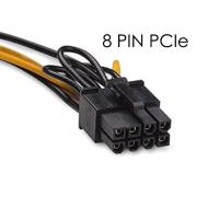 China 8 Pin PCIe Express Male to Dual 15 Pin SATA Power Adapter Cable 20cm 16AWG for sale