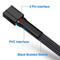China 1 to 5 Way 4 Pin PWM PC Fan Hub Splitter Cable 41cm for ATX Computer Case 4 Pin 3 Pin Cooling Fans for sale