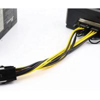 China PCIe 8 Pin Male to Dual 8 Pin Male GPU Splitter Power Adapter Cable 22cm 18AWG for sale