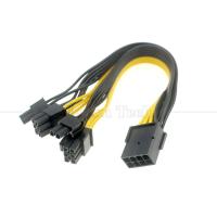 China PCIe 8 Pin Male to Dual 8 Pin Female GPU Power Splitter Adapter Cable 18AWG 22cm for sale