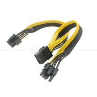 China PCIe 8 Pin Male to Dual 8 Pin Female GPU Power Splitter Adapter Cable 18AWG 22cm for sale