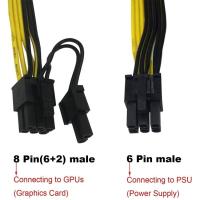 China PCIE 6 Pin to 8 Pin GPU Power Cable 18AWG 20cm ATX Video Graphics Card Adapter for sale