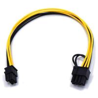 China PCIE 6 Pin to 8 Pin GPU Power Cable 18AWG 20cm ATX Video Graphics Card Adapter for sale
