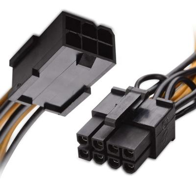 China 6 Pin Male to 8 Pin Male GPU PCIe Power Adapter Cable 18AWG 20cm for Graphics Card for sale