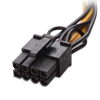 China 6 Pin Male to 8 Pin Male GPU PCIe Power Adapter Cable 18AWG 20cm for Graphics Card for sale