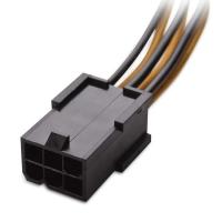 China 6 Pin Male to 8 Pin Male GPU PCIe Power Adapter Cable 18AWG 20cm for Graphics Card for sale