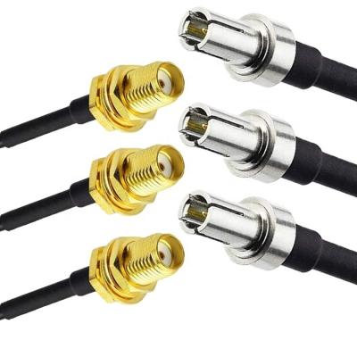 China Custom TS9 to SMA Female RF Coaxial Cable Adapter 50 Ohm 0.6dB Loss 10cm-5m Length Options for sale