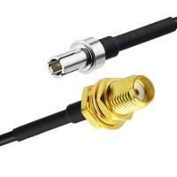 China Custom TS9 to SMA Female RF Coaxial Cable Adapter 50 Ohm 0.6dB Loss 10cm-5m Length Options for sale