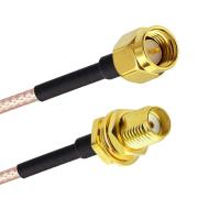 China RG 174 SMA Male to Female RF Coaxial Cable Assembly - 50 Ohm, 0.6 dB Loss, 10cm to 5m Lengths for sale
