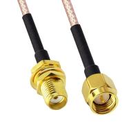 China RG 174 SMA Male to Female RF Coaxial Cable Assembly - 50 Ohm, 0.6 dB Loss, 10cm to 5m Lengths for sale