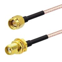 China RG 174 SMA Male to Female RF Coaxial Cable Assembly - 50 Ohm, 0.6 dB Loss, 10cm to 5m Lengths for sale