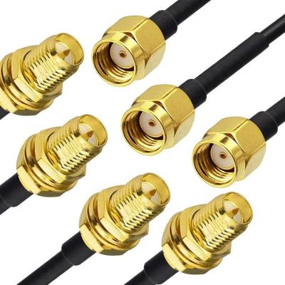 China RG 174 SMA Male to Female RF Coaxial Cable Assembly - 50 Ohm, 0.6dB Loss, 10cm to 5m Lengths for sale