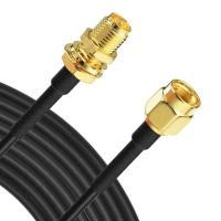 China RG 174 SMA Male to Female RF Coaxial Cable Assembly - 50 Ohm, 0.6dB Loss, 10cm to 5m Lengths for sale