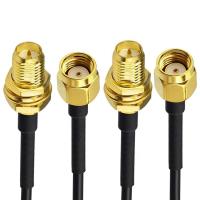 China RG 174 SMA Male to Female RF Coaxial Cable Assembly - 50 Ohm, 0.6dB Loss, 10cm to 5m Lengths for sale