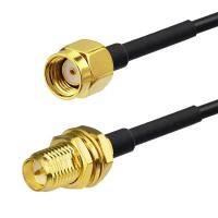 China RG 174 SMA Male to Female RF Coaxial Cable Assembly - 50 Ohm, 0.6dB Loss, 10cm to 5m Lengths for sale