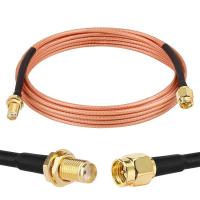 China RG316 Coaxial RF SMA Male to Female Extension Cable 50 Ohm 0.6dB Loss for WiFi Ham Radio GPS for sale