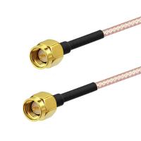 China RG316 Coaxial RF SMA to SMA Connector Cable 50 Ohm 0.6dB Loss for WiFi FPV TV Antenna Extension for sale