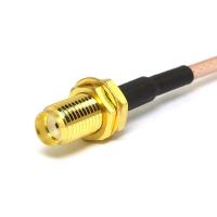 China RG316 90 Degree Right Angle MMCX Male to SMA Female Antenna Cable 50 Ohm 0.6dB Loss 5cm-3m for sale