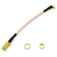 China RG316 90 Degree Right Angle MMCX Male to SMA Female Antenna Cable 50 Ohm 0.6dB Loss 5cm-3m for sale