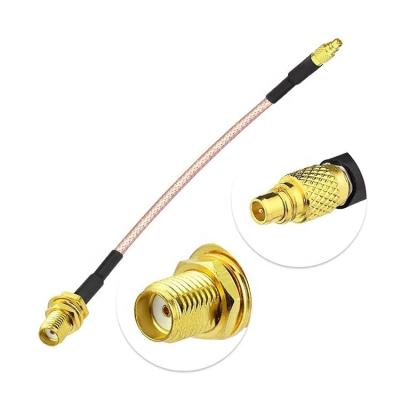 China RG316 Pigtail SMA Female to MMCX Male RF Coaxial Cable 50 Ohm 0.6dB Loss 5cm-3m Lengths for sale