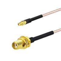 China RG316 Pigtail SMA Female to MMCX Male RF Coaxial Cable 50 Ohm 0.6dB Loss 5cm-3m Lengths for sale