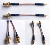 China RG316 Pigtail SMA Female to MMCX Male RF Coaxial Cable 50 Ohm 0.6dB Loss 5cm-3m Lengths for sale